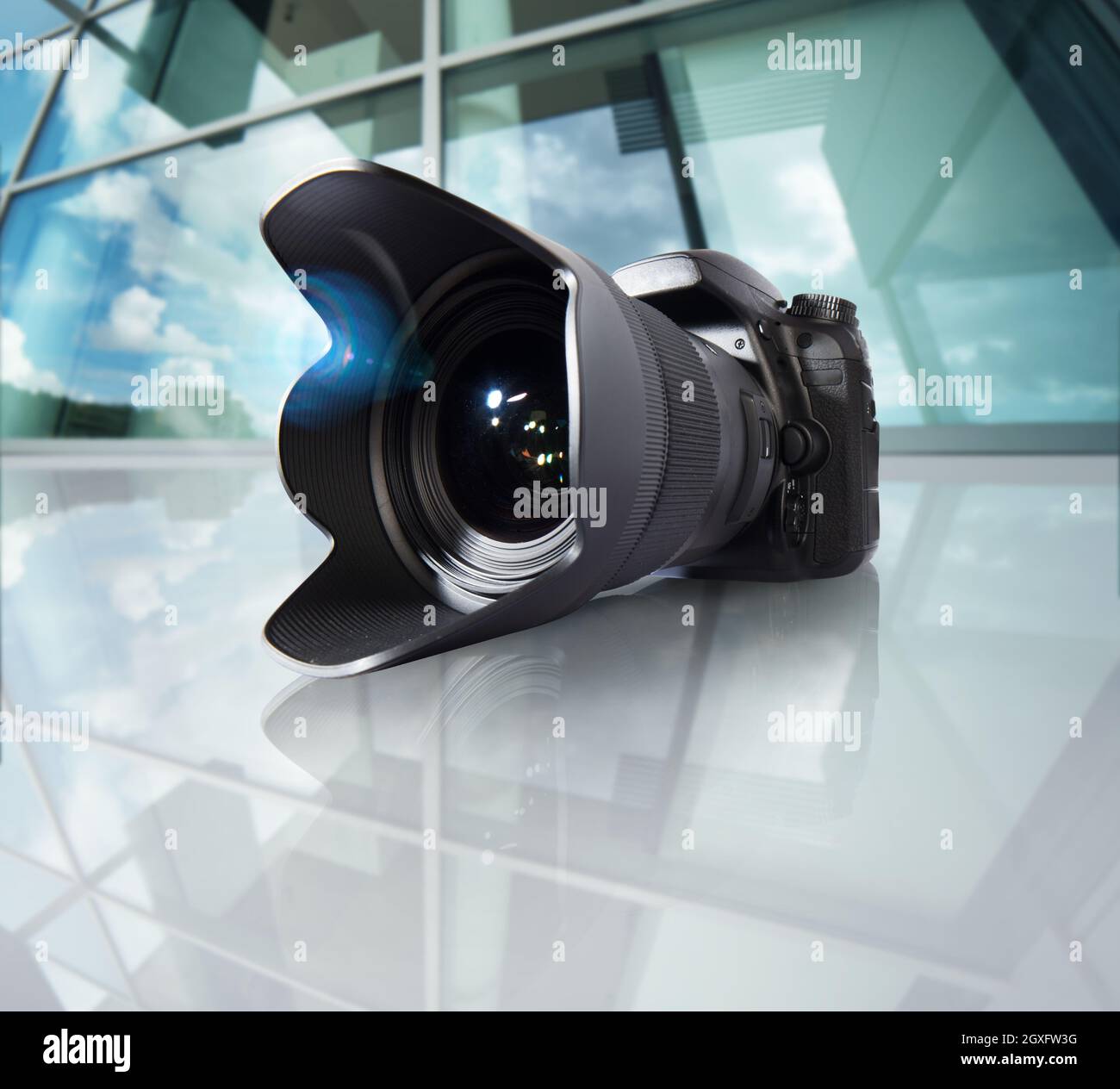 Image of camera with wide angle lens Stock Photo - Alamy