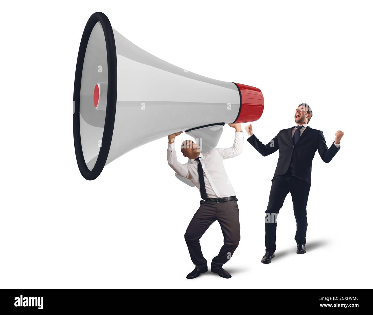 Powerful businessman shouting hi-res stock photography and images - Alamy
