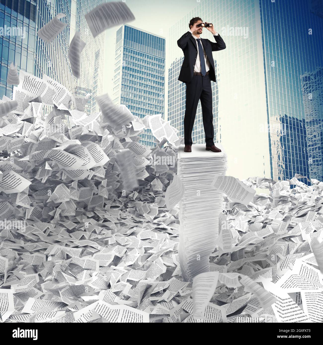 Man surrounded by paperwork hi-res stock photography and images - Alamy