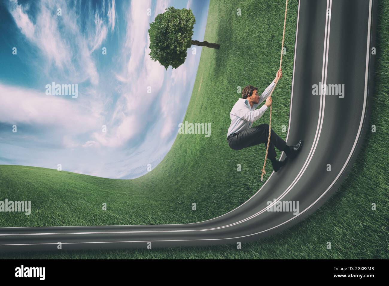 Pathway climbing upwards hi-res stock photography and images - Alamy