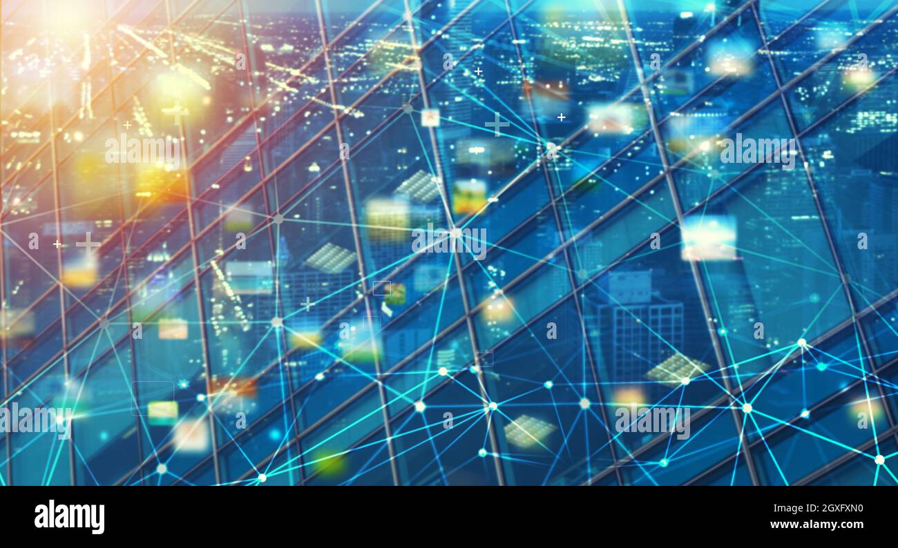 Fast internet connection abstract technology background with sharing ...