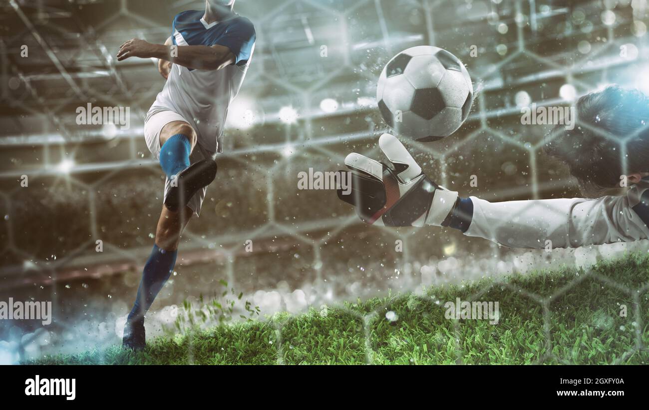 Football close up scene at the stadium Stock Photo - Alamy
