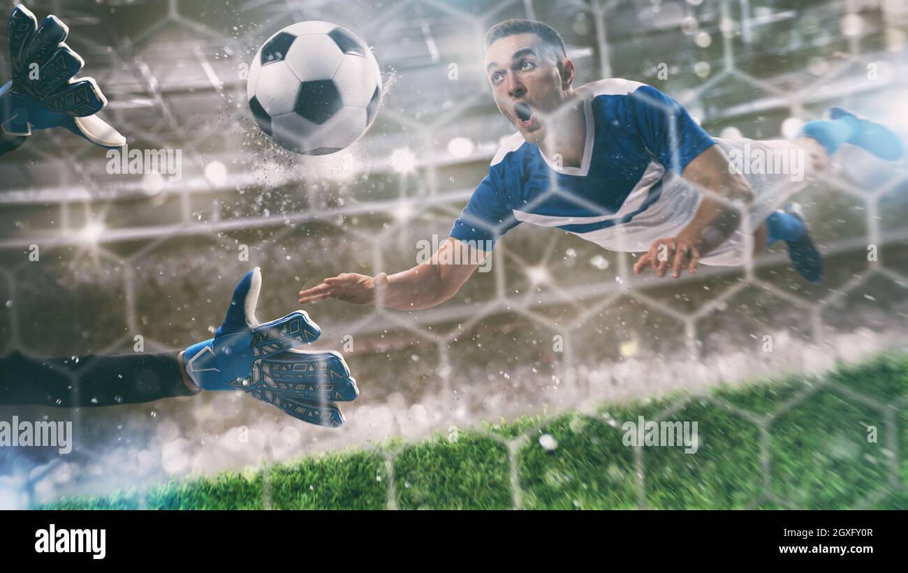 Football close up scene at the stadium Stock Photo - Alamy