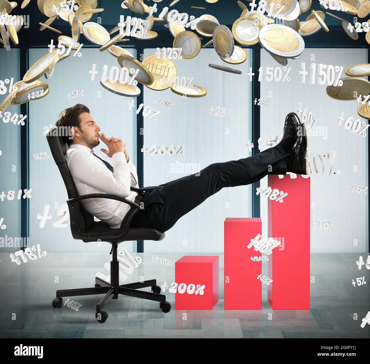 Rising percentages hi-res stock photography and images - Alamy