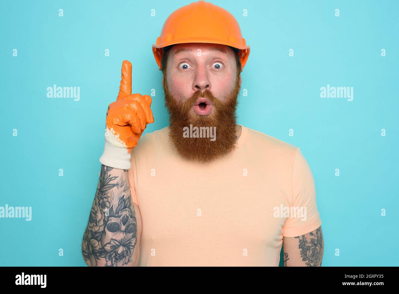 Incompetent worker is wondered about his work Stock Photo - Alamy