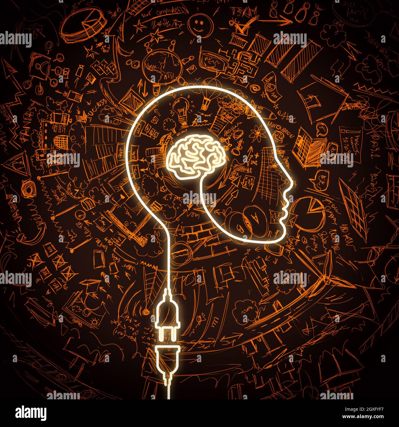 Wire electrical plug that forms a face Stock Photo - Alamy