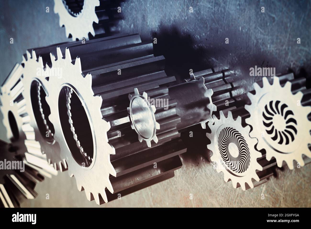 System of a mechanism gear stuck together Stock Photo - Alamy