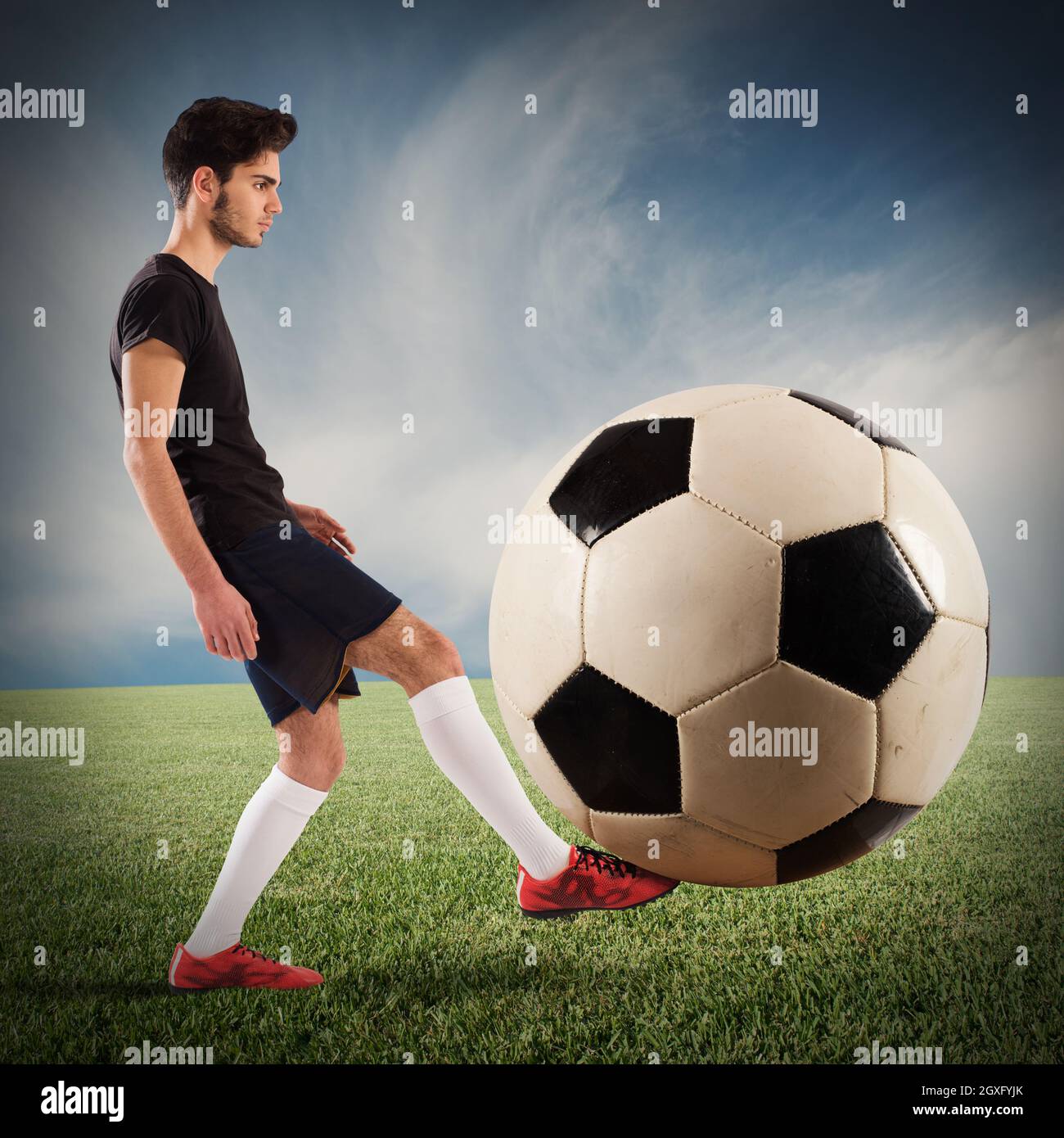 Soccerball outside hi-res stock photography and images - Alamy