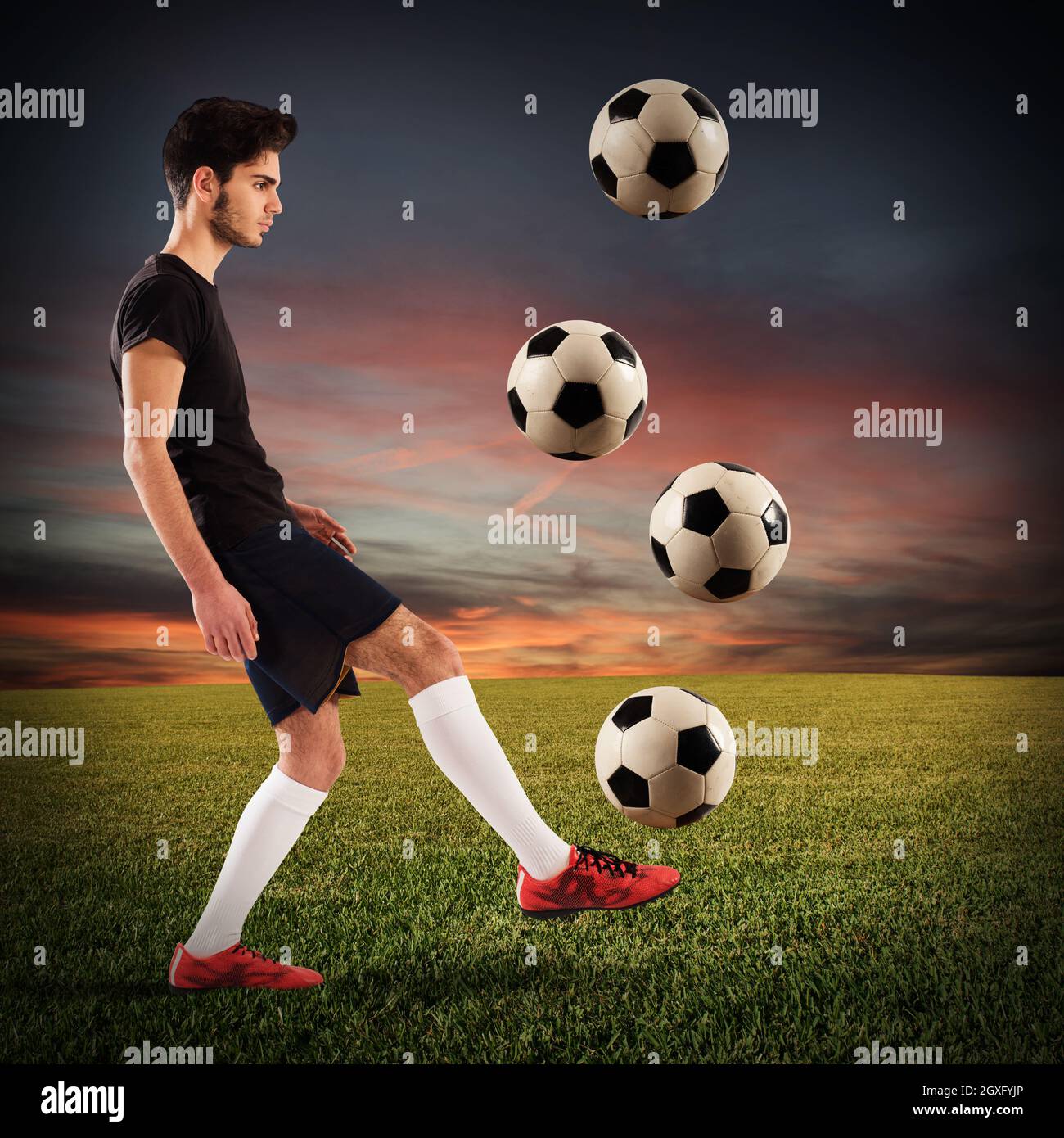 Foot dribbling hi-res stock photography and images - Alamy