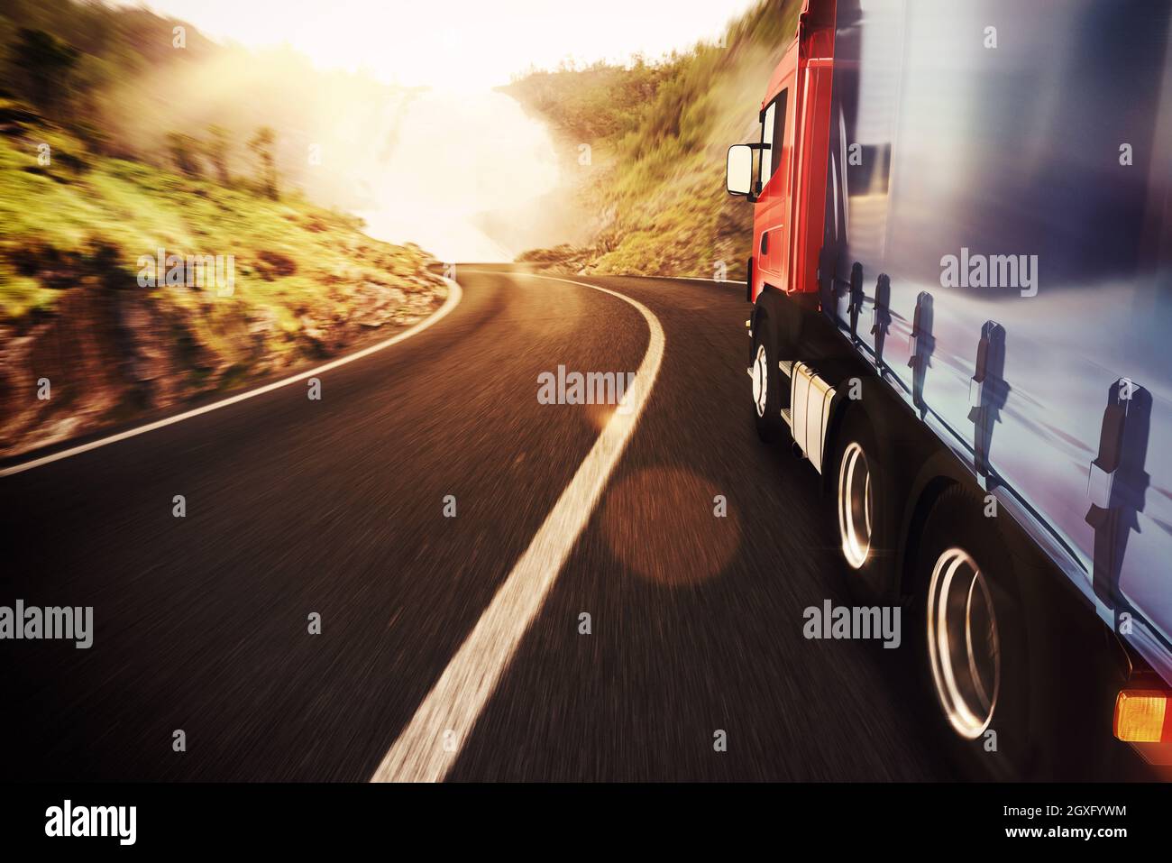 Camion on road hi-res stock photography and images - Alamy