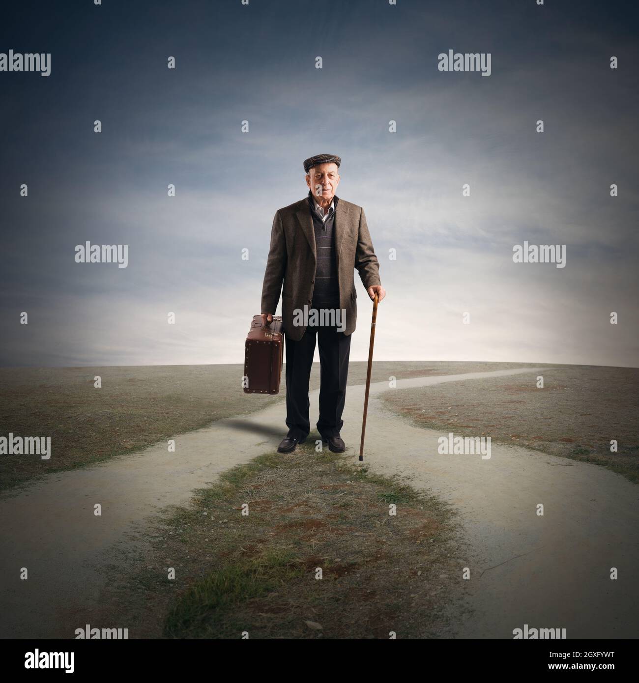 Man at the crossroads hi-res stock photography and images - Alamy