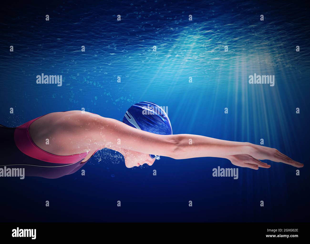 Professional swimmer light hi-res stock photography and images - Alamy