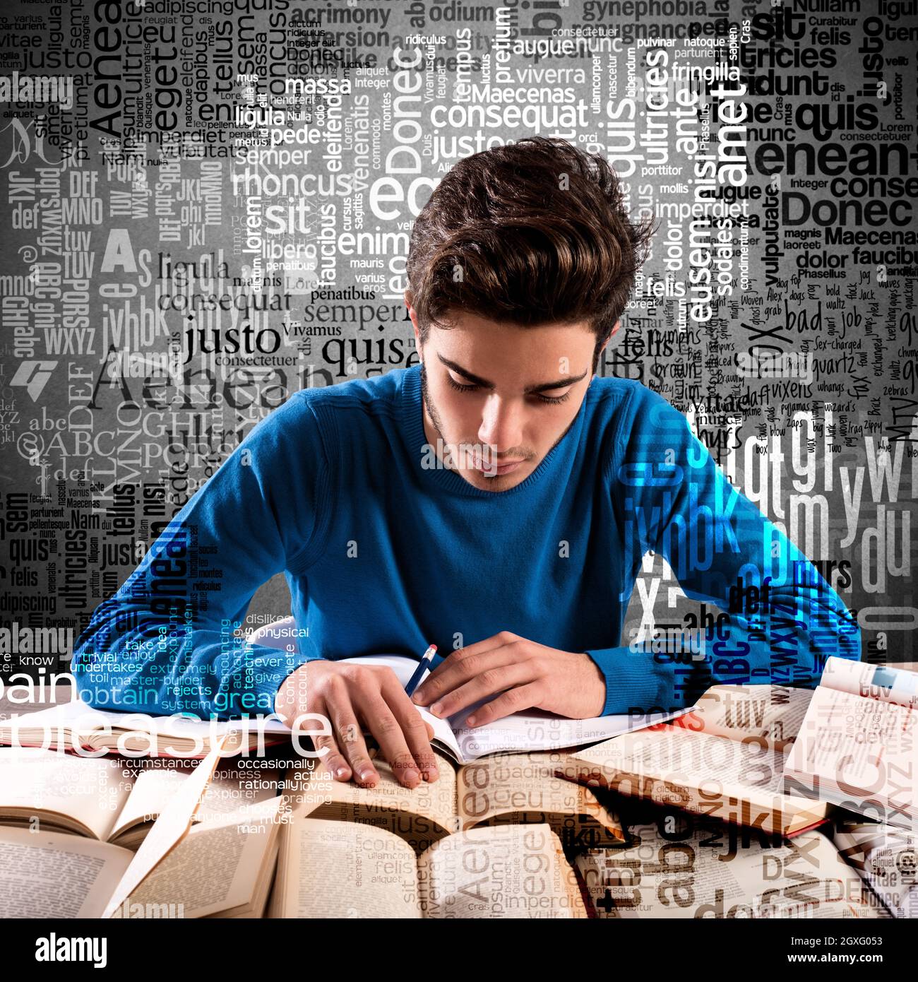 Teen boy reading letter hi-res stock photography and images - Alamy