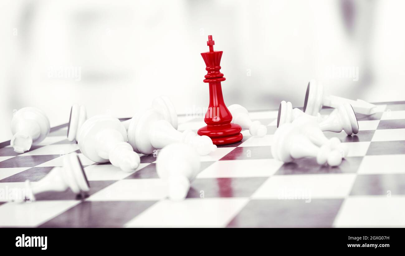Chess game king pawns queen red hi-res stock photography and images - Alamy