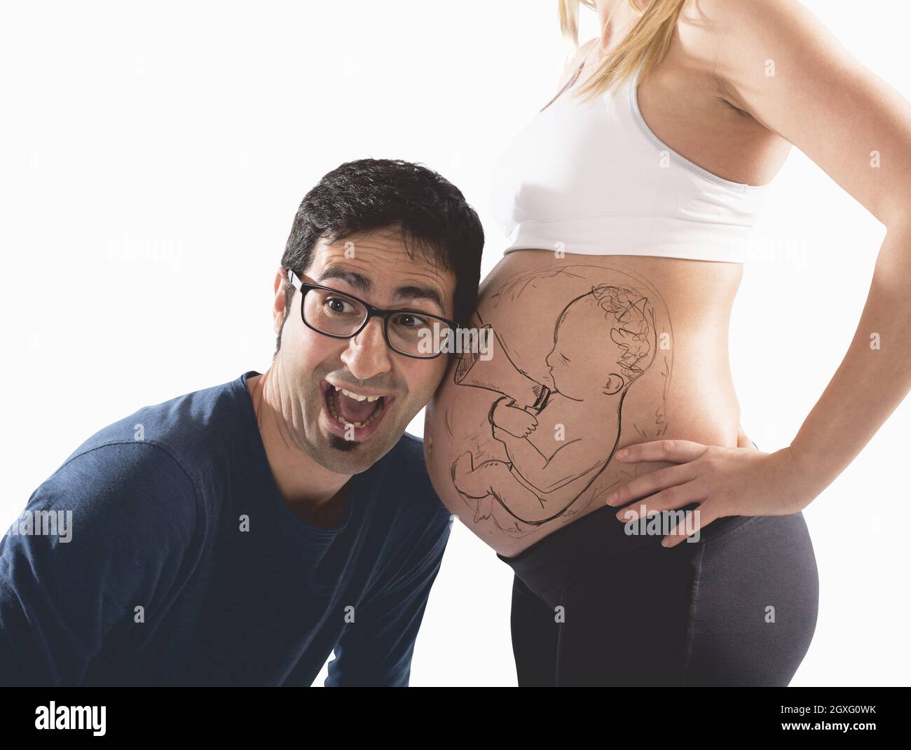Mother baby megaphone hi-res stock photography and images - Alamy