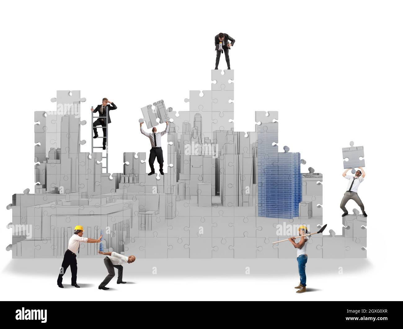 Teamwork in building projects hi-res stock photography and images - Alamy