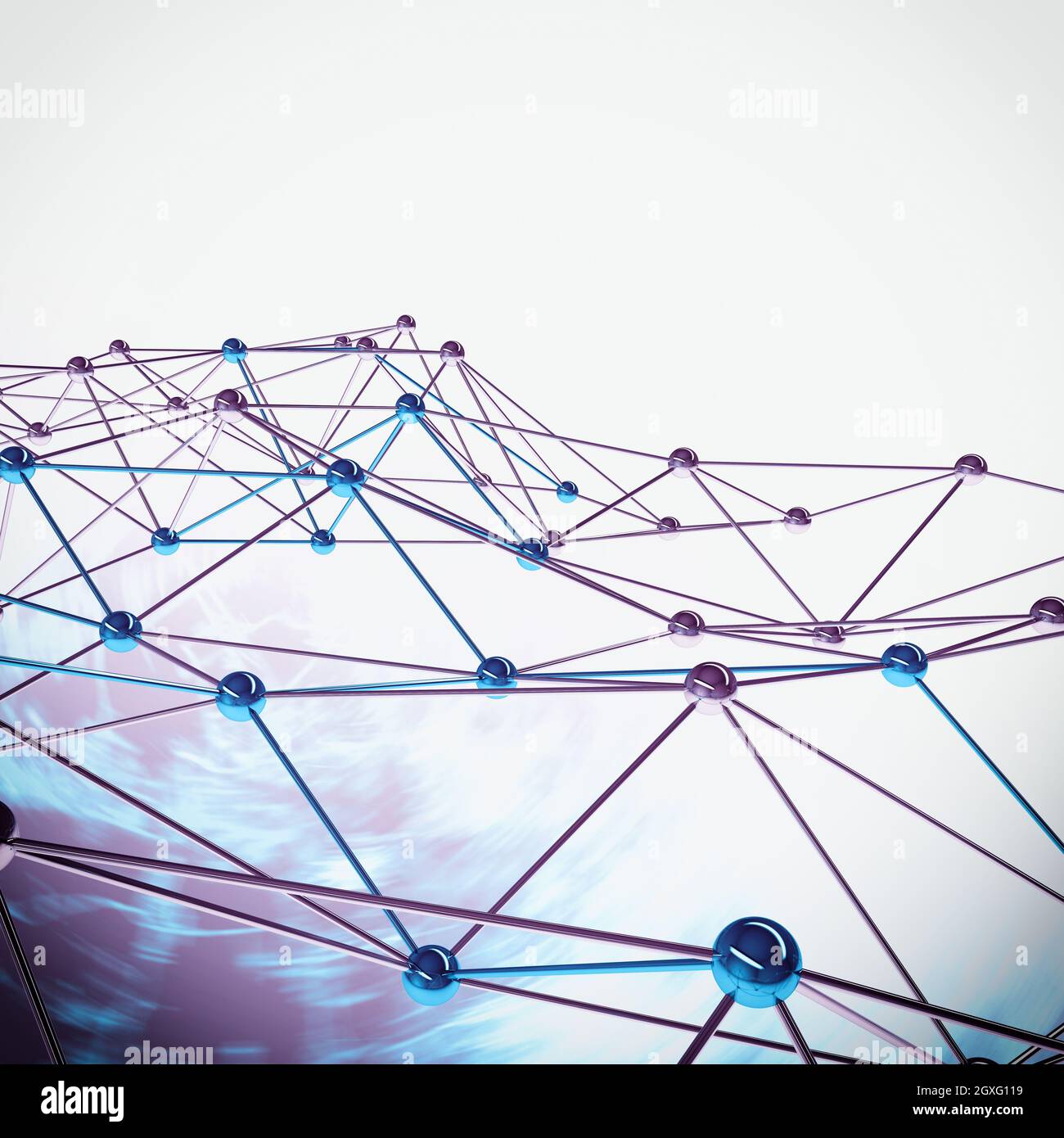 Concept of interconnection spheres connected each other Stock Photo - Alamy