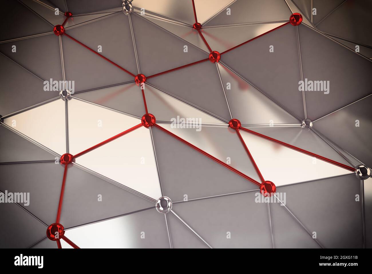Concept of interconnection spheres connected each other Stock Photo - Alamy