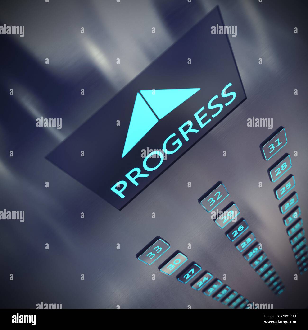 Progress blue arrow image hi-res stock photography and images - Alamy