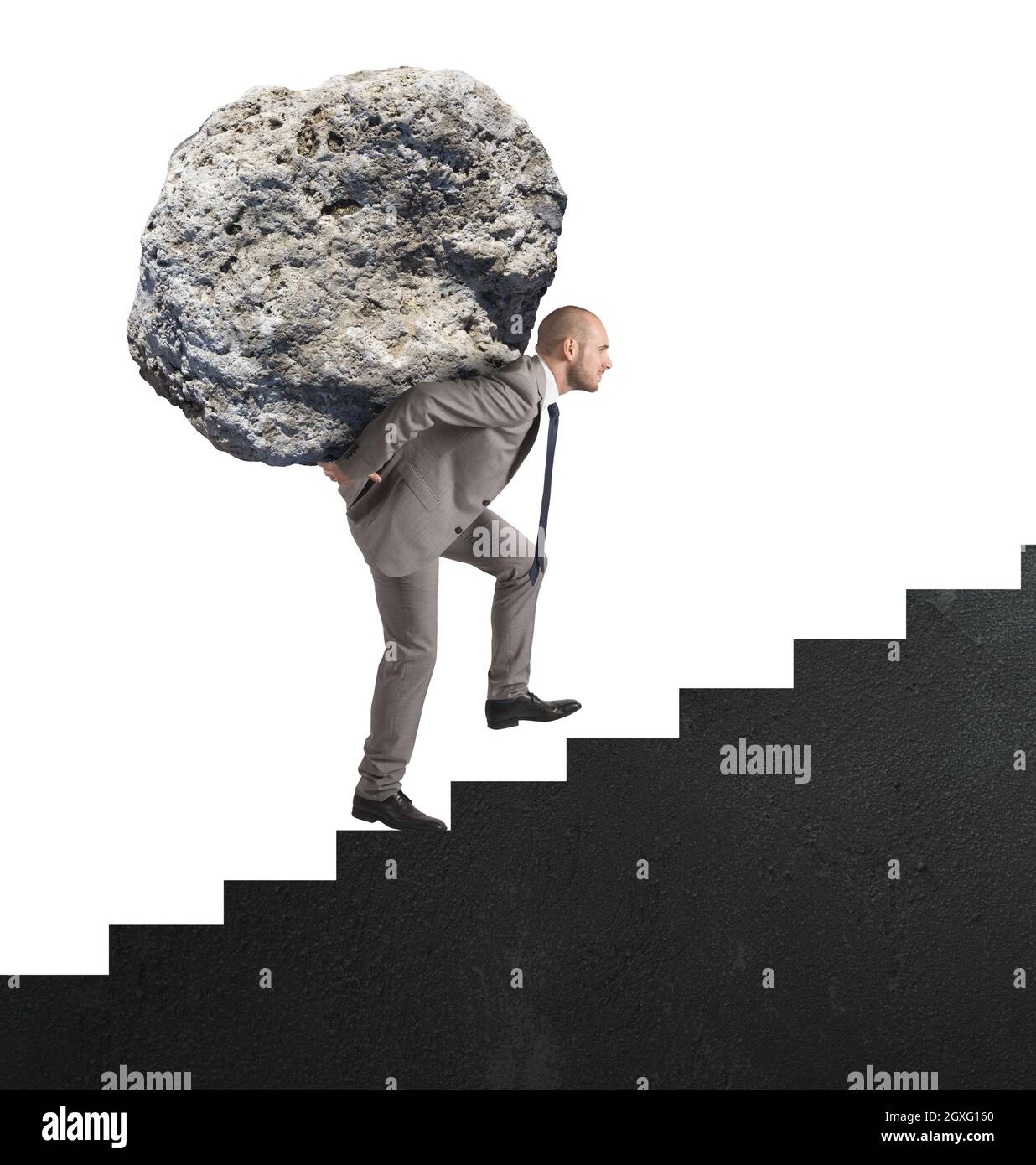 Difficult career with great effort and determination Stock Photo - Alamy