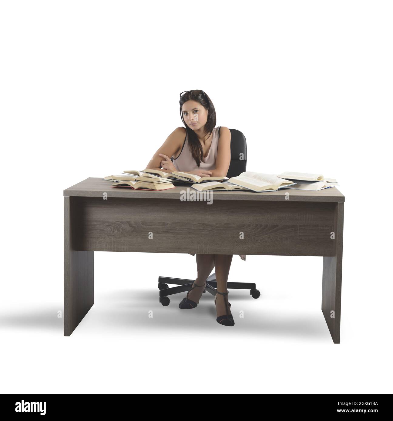 Young vintage teacher teaches in a school Stock Photo - Alamy