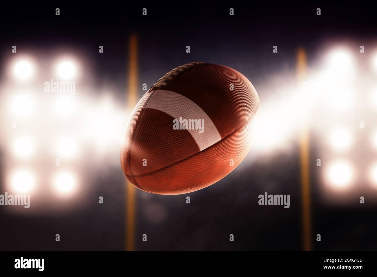 Football ball flying fast through the air Stock Photo - Alamy