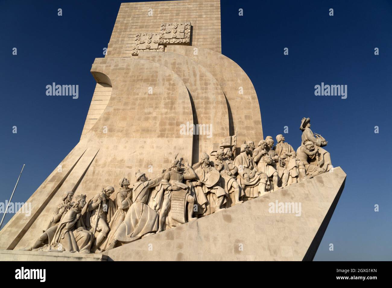 Lisbon discovery monument by the river cview Stock Photo - Alamy