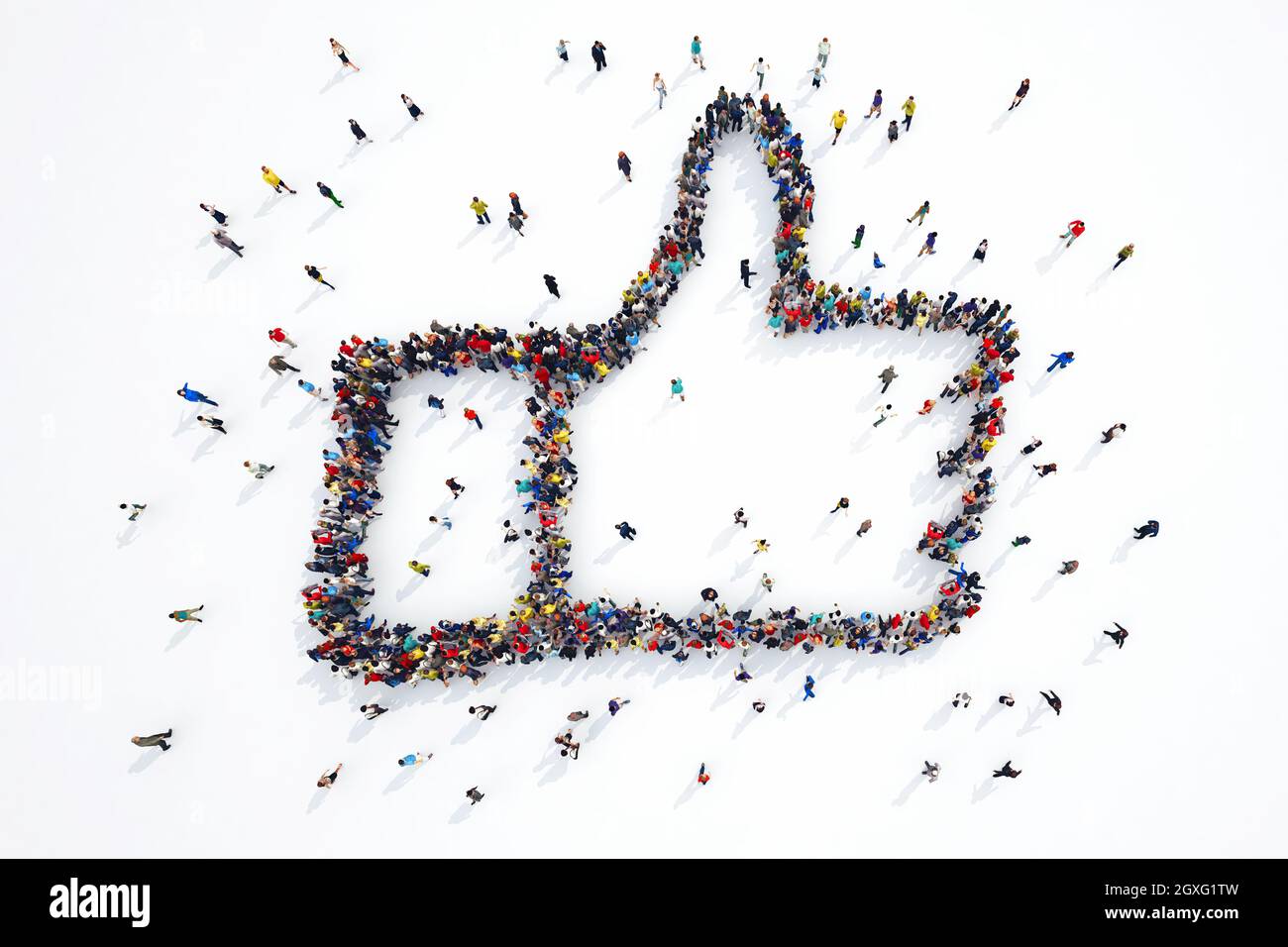 3D rendering of people forms like icon Stock Photo - Alamy