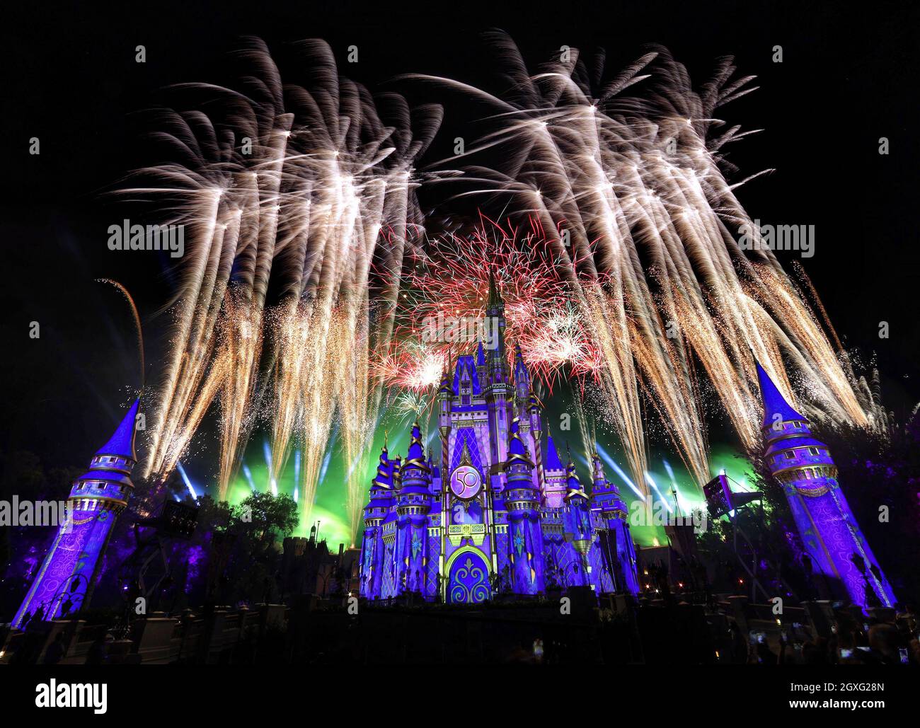 Fireworks illuminate Cinderella Castle at the Magic Kingdom marking the ...