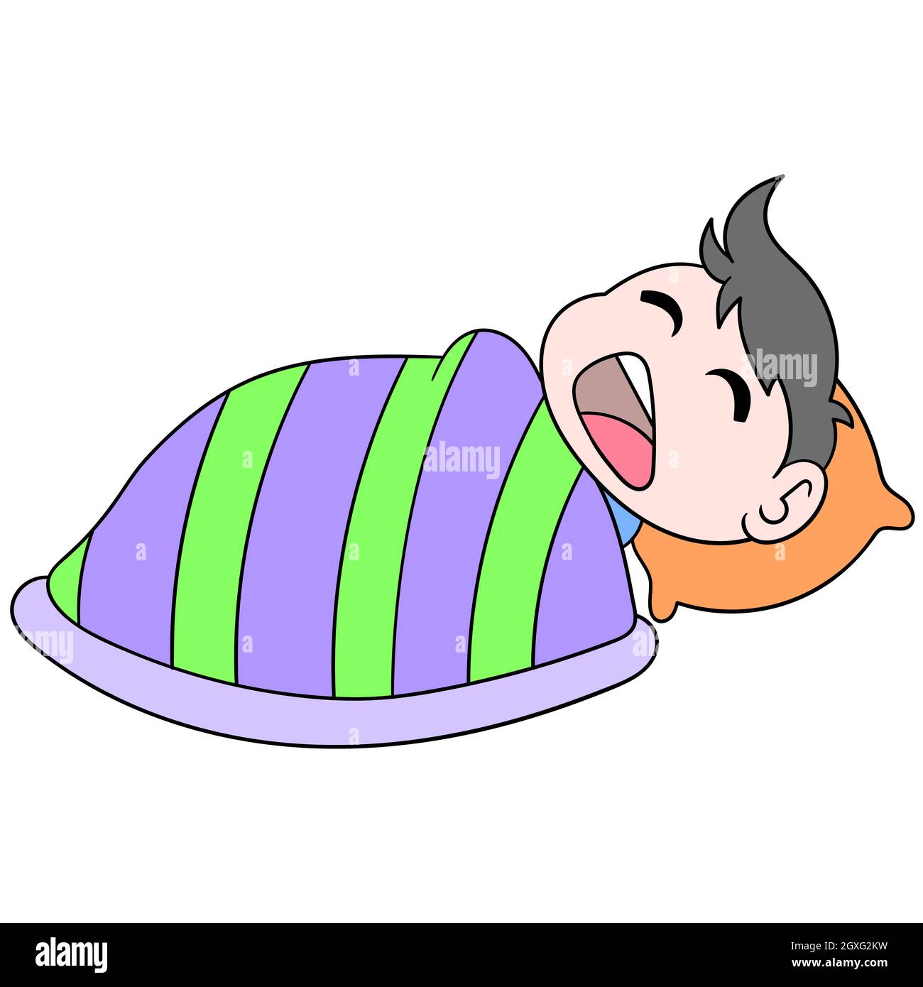 Boy sleeping profile Stock Vector Images - Alamy
