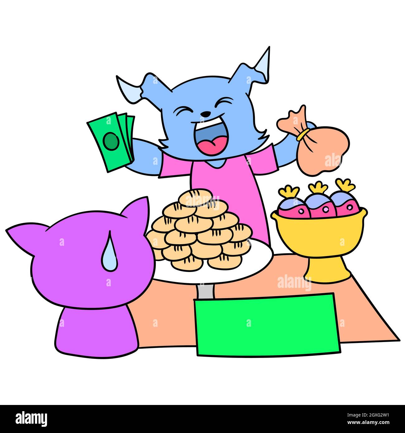 Seller cartoon hi-res stock photography and images - Alamy