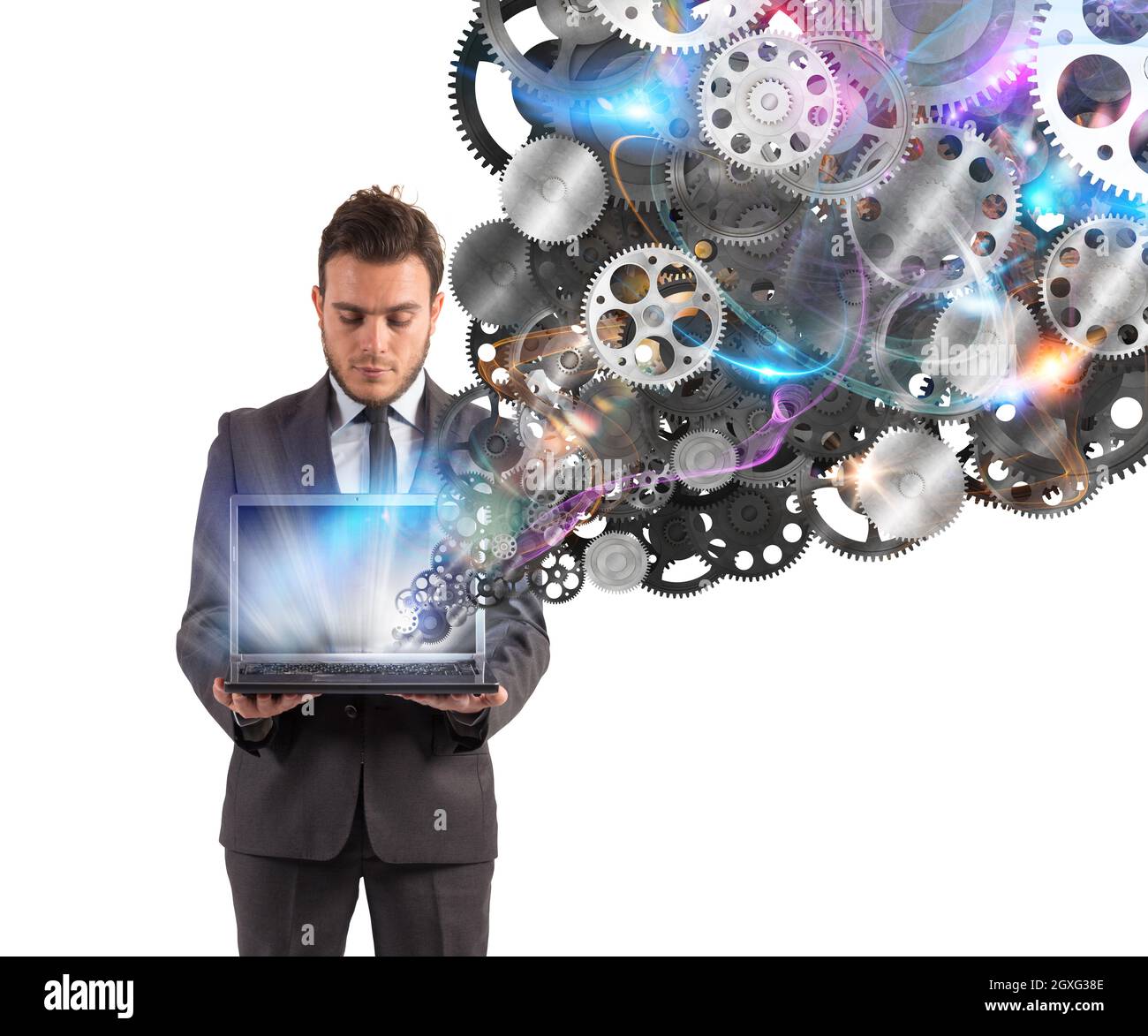 Come out of laptop screen hi-res stock photography and images - Alamy