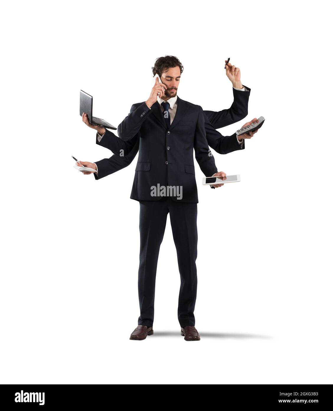 Office stress multitasking Cut Out Stock Images & Pictures - Alamy