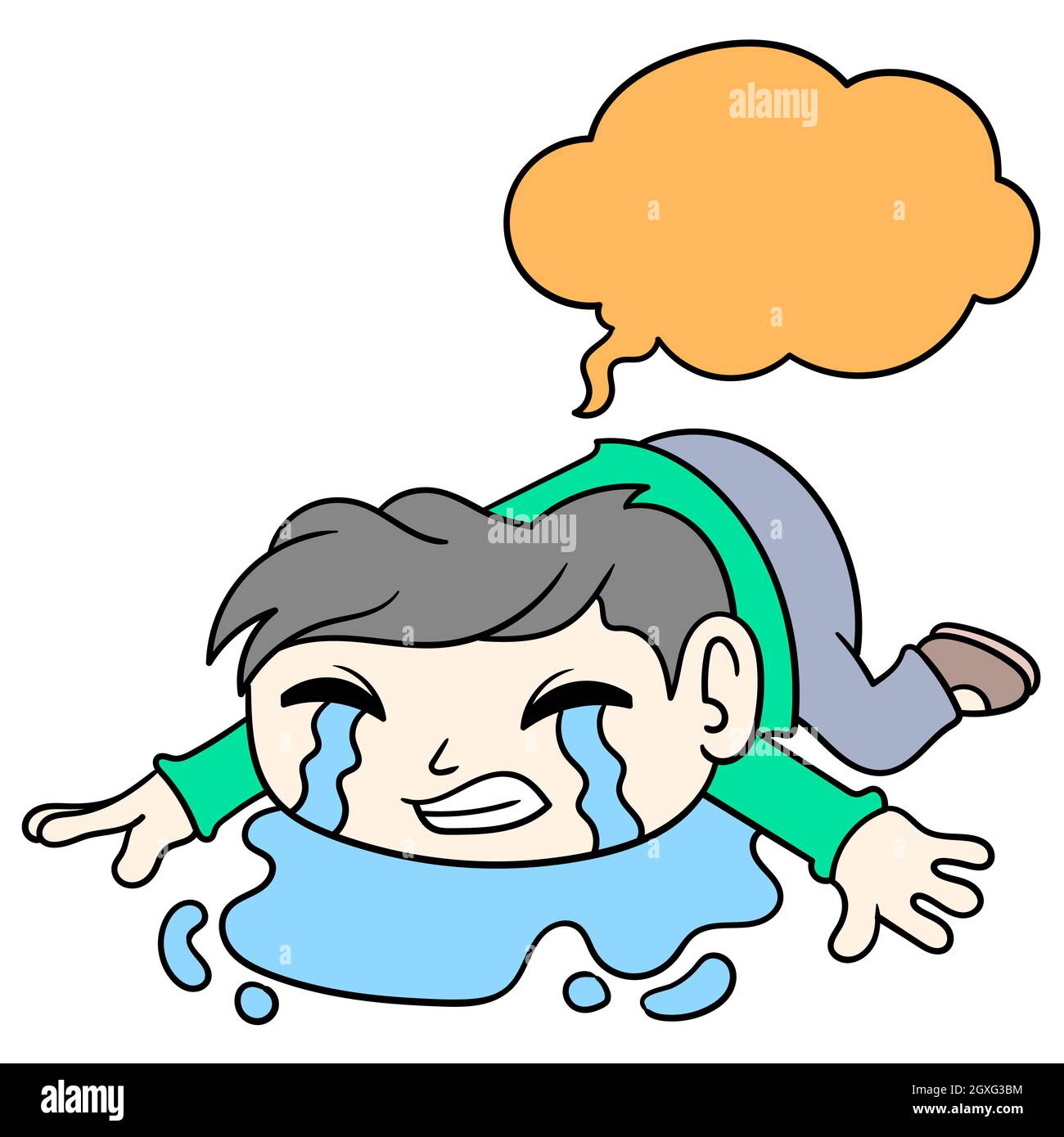 Cartoon illustration man head on hi-res stock photography and images ...