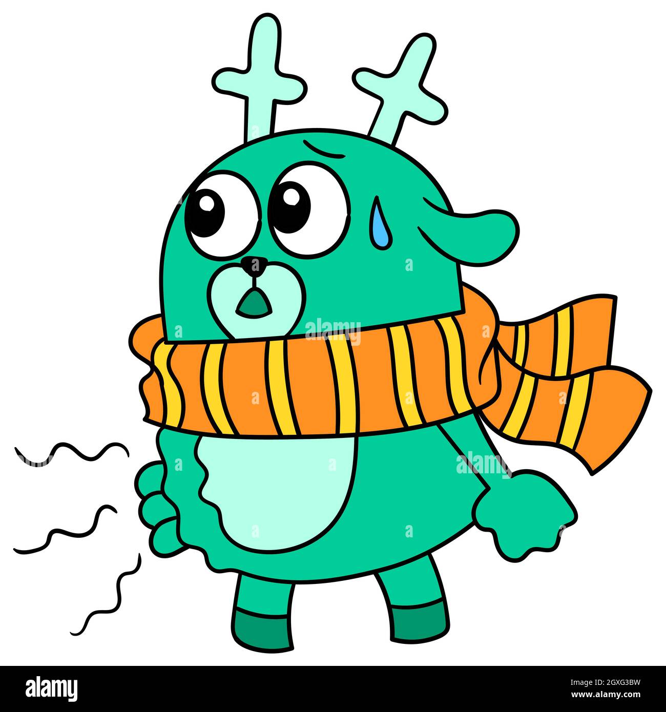 a deer bellows its stomach from hunger when fasting Stock Vector Image ...