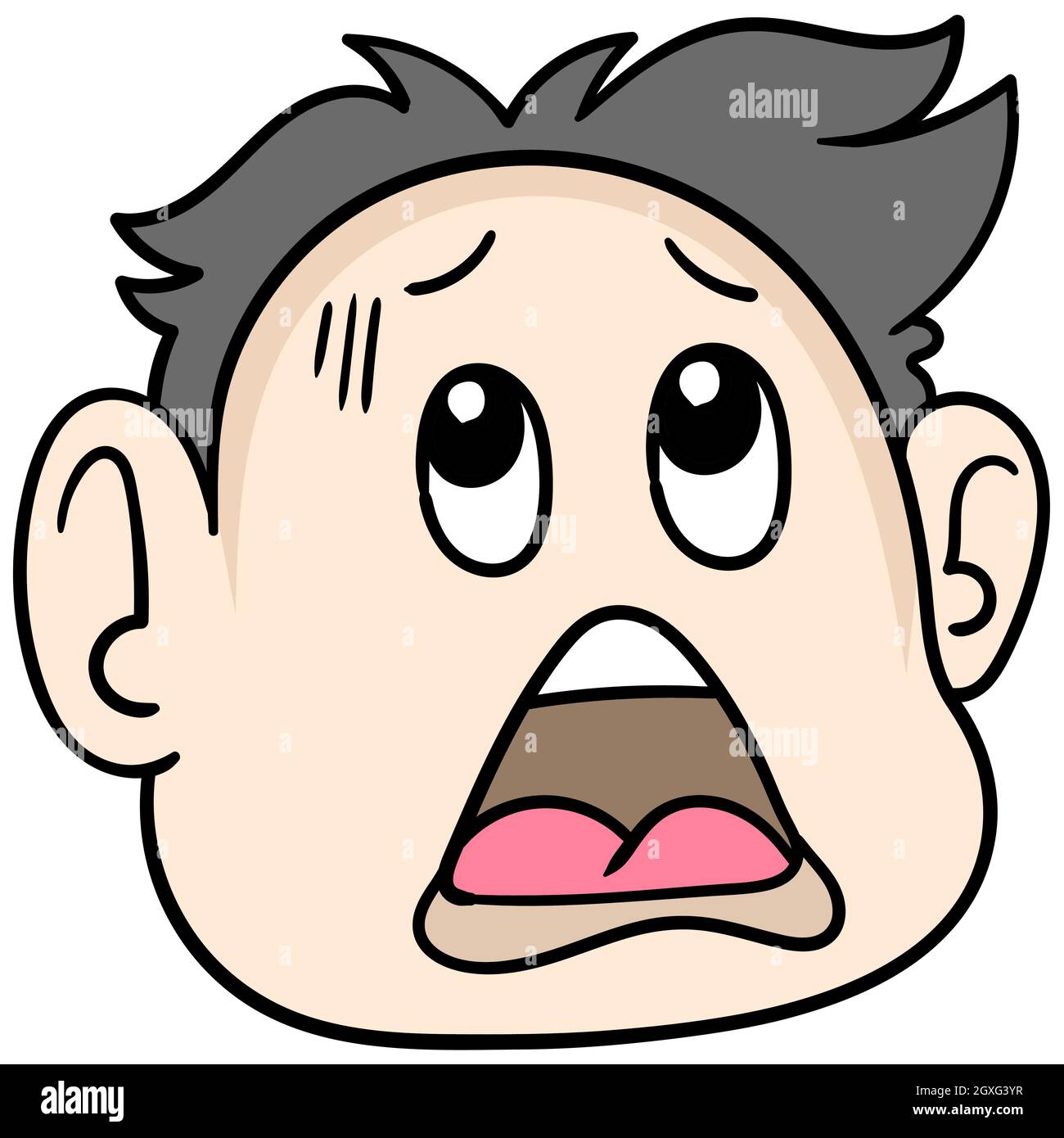 Man terrified facial expression Cut Out Stock Images & Pictures - Alamy