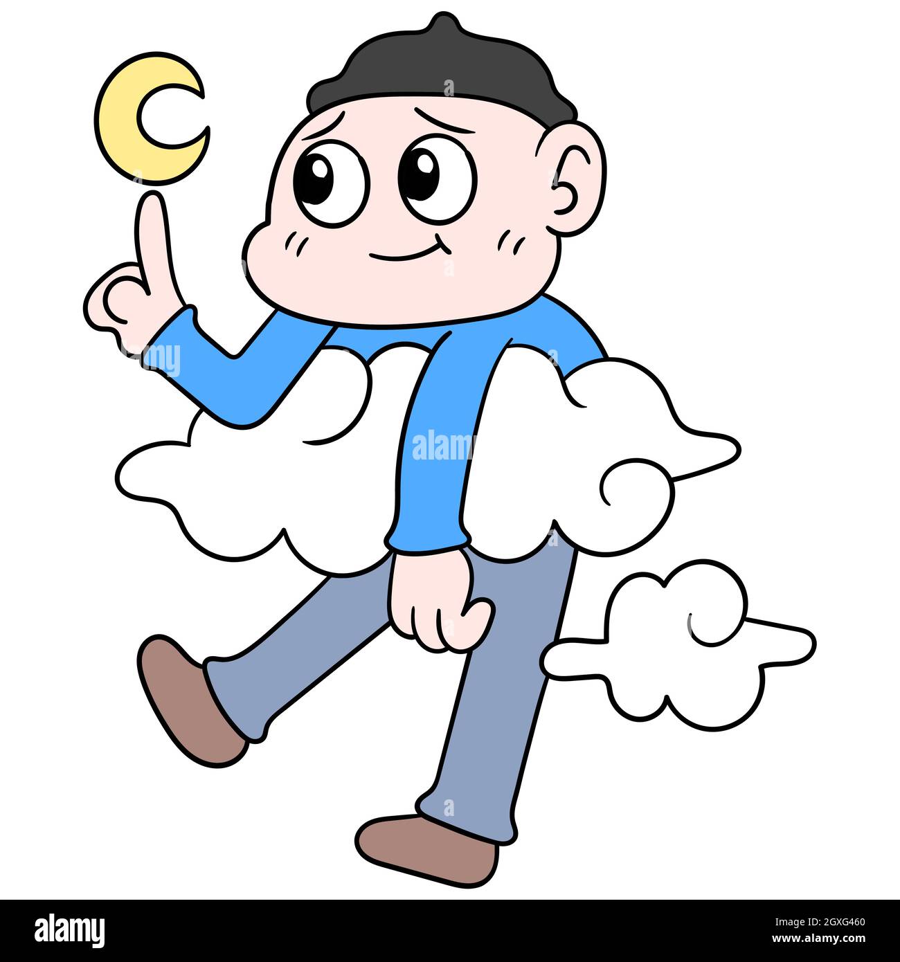 Man dream cartoon hi-res stock photography and images - Alamy