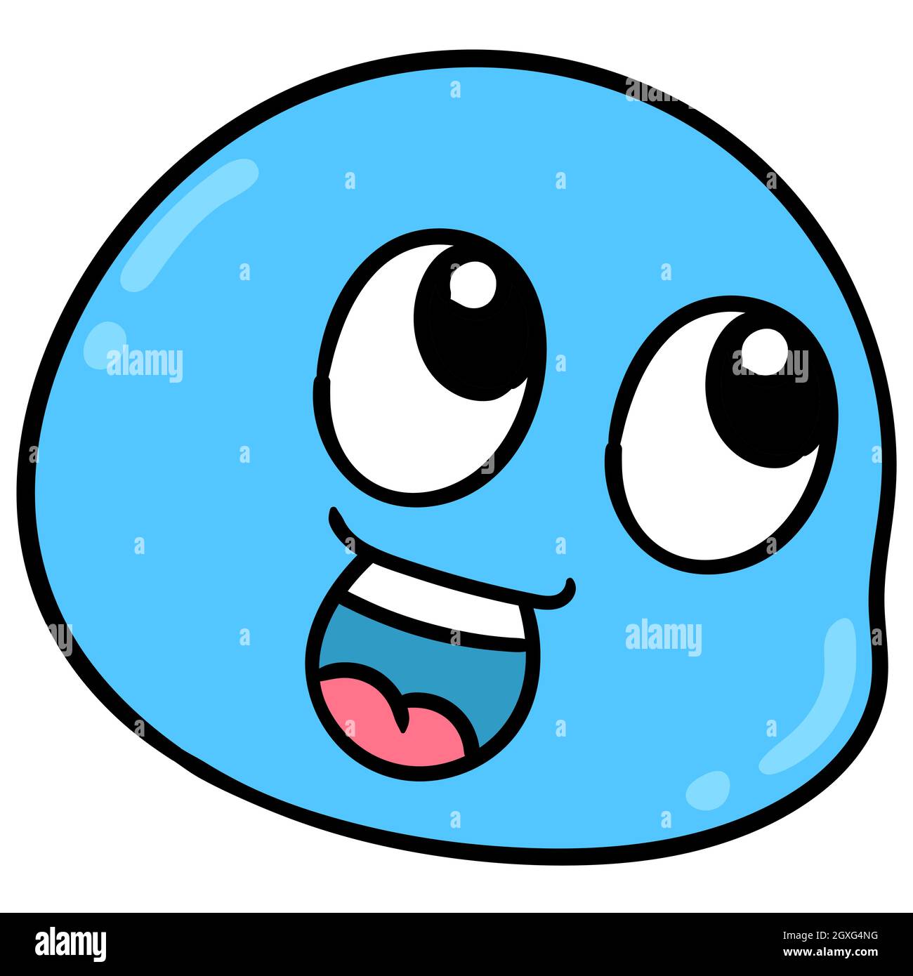 smile expression blue head Stock Vector Image & Art - Alamy