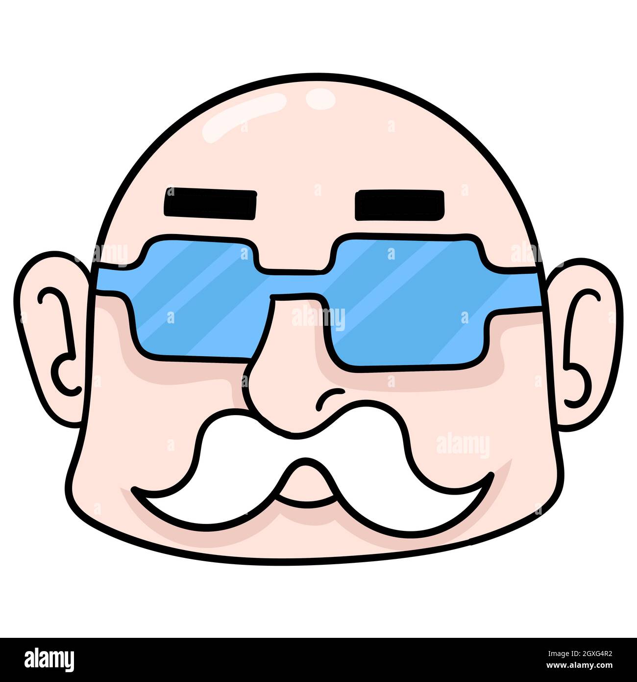 Bald shiny head Stock Vector Images - Alamy