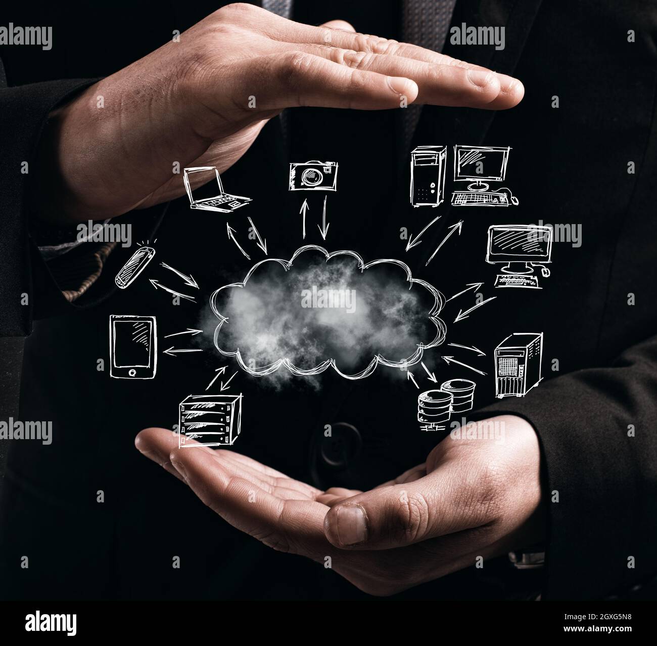 Cloud computing concept diagram in hi-res stock photography and images ...
