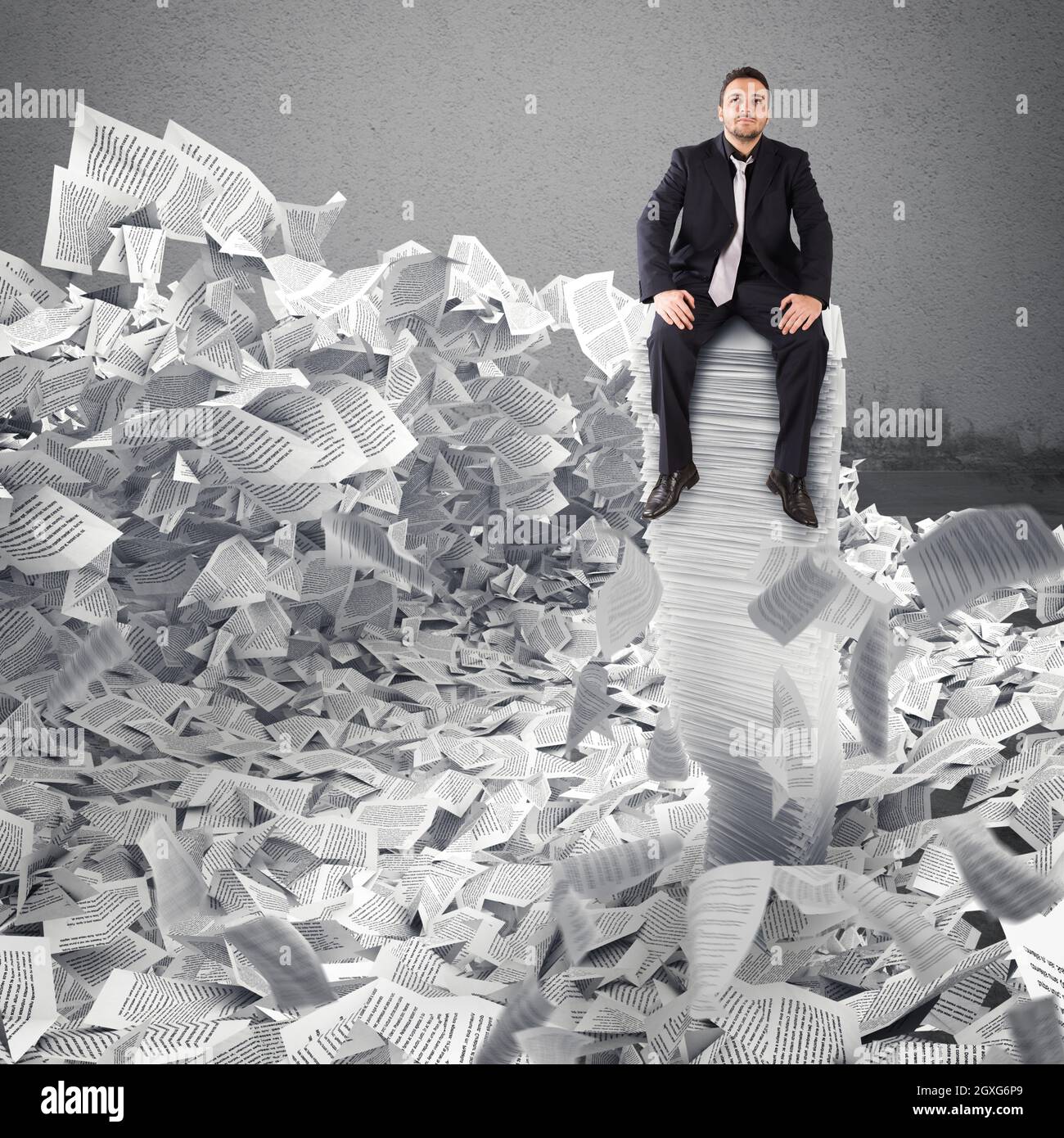 Man Buried In Paperwork High Resolution Stock Photography and Images ...