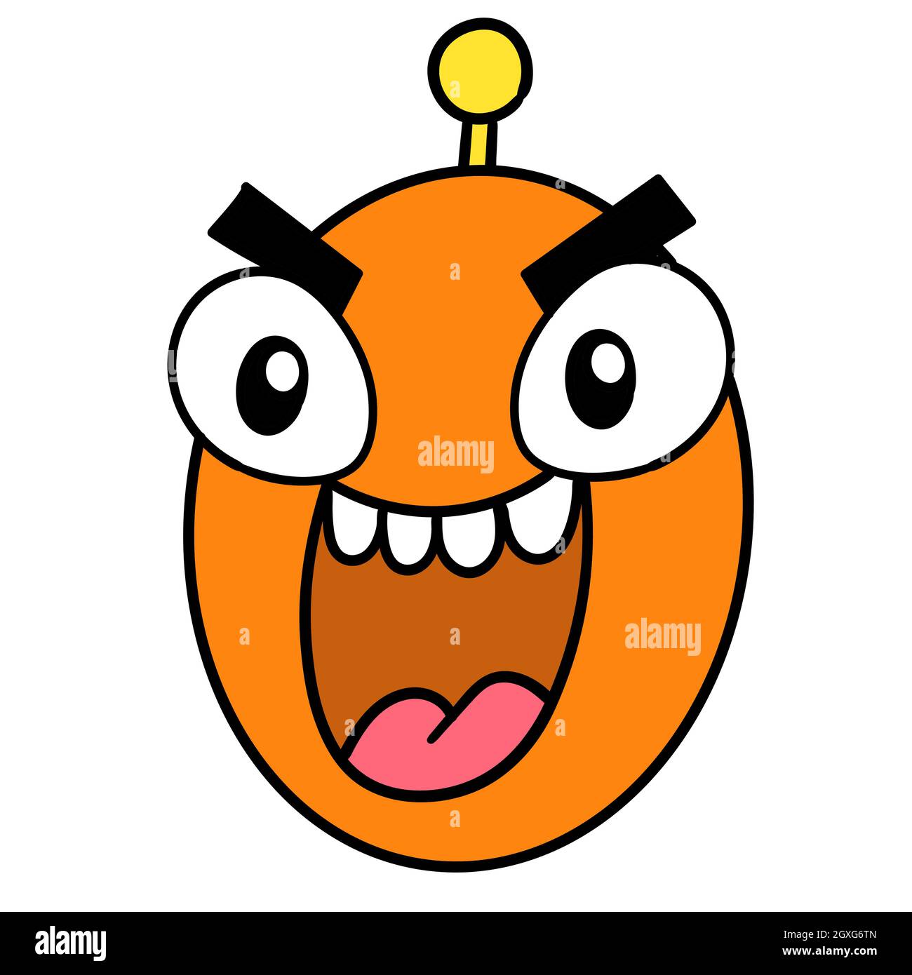 the sharp toothed creature head laughed Stock Vector Image & Art - Alamy
