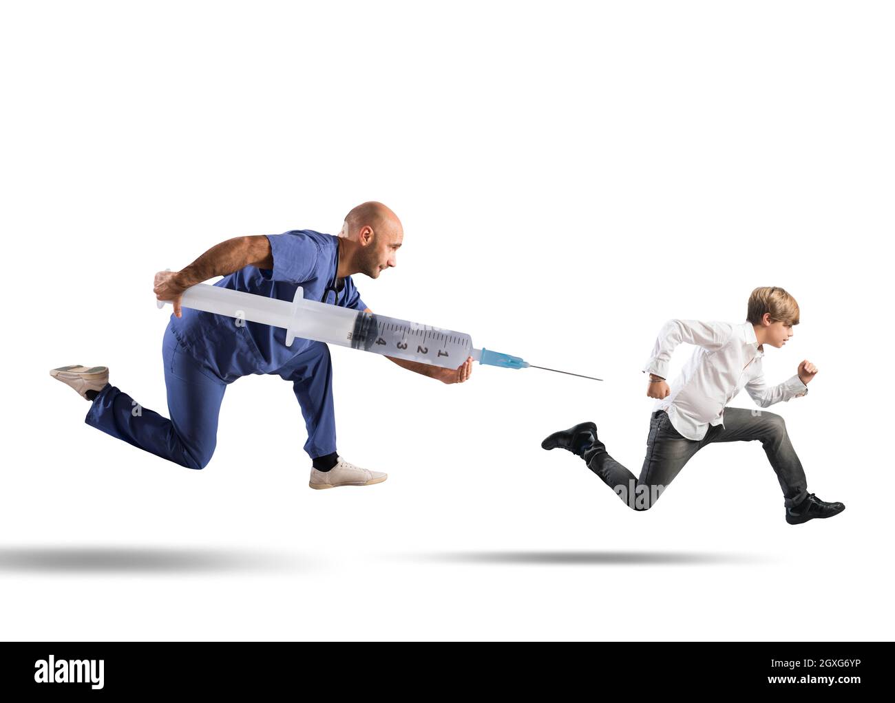 Doctor fear child Cut Out Stock Images & Pictures - Alamy