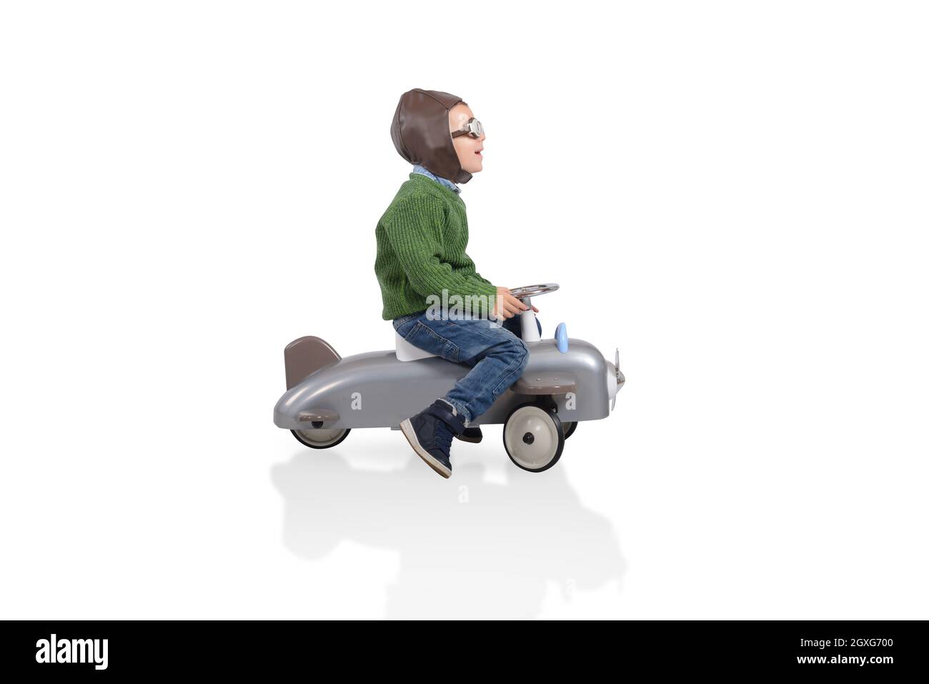 Boy sky plane Cut Out Stock Images & Pictures - Alamy