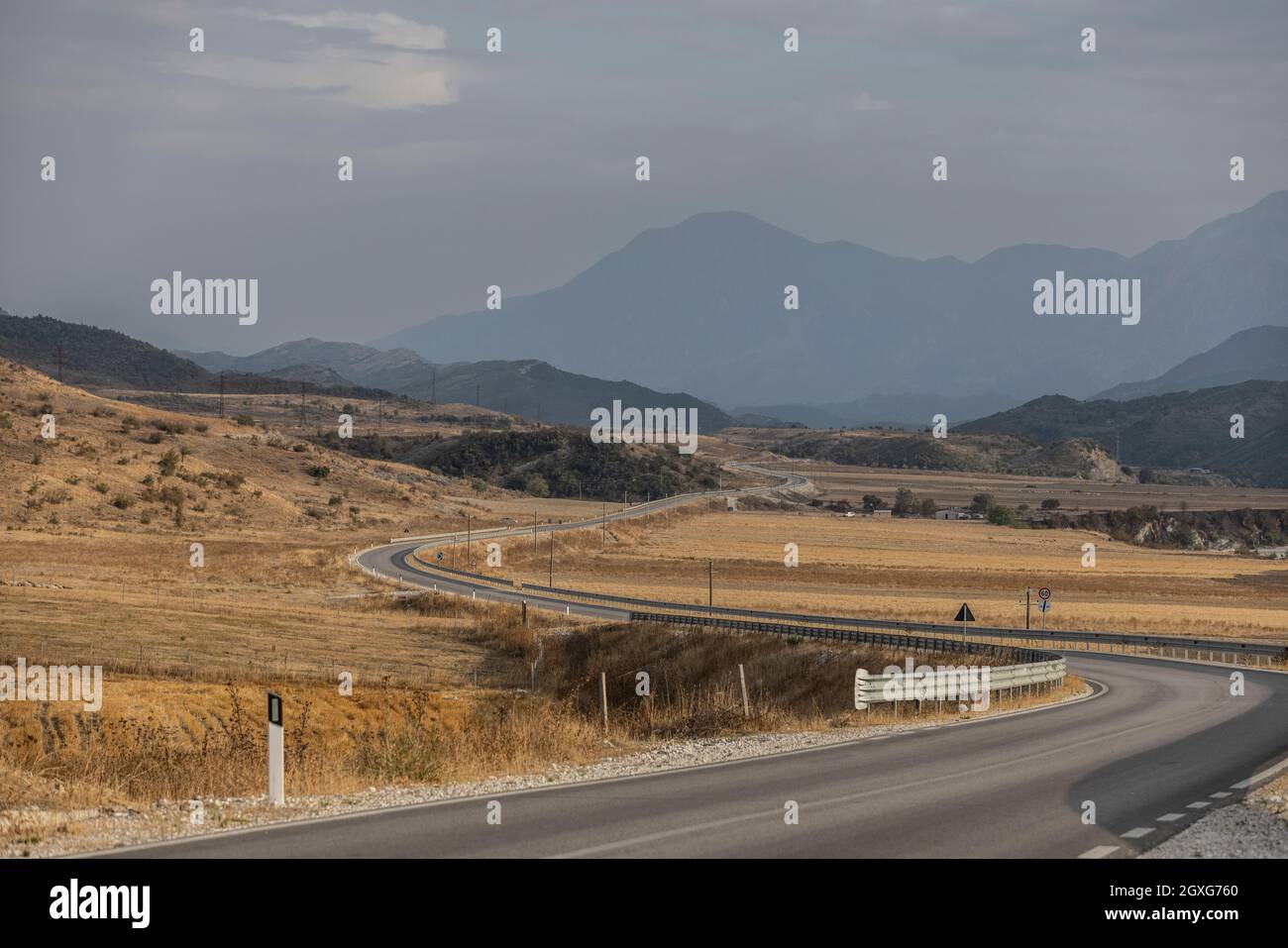Llogara Pass (Qafa e Llogarasë) mountain road connects the Dukat Valley ...