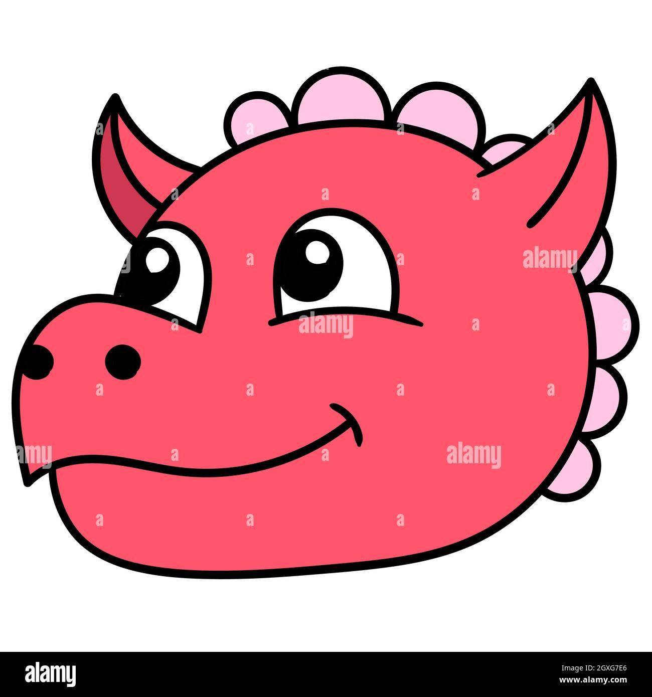 red dragon head with a happy smile Stock Vector Image & Art - Alamy