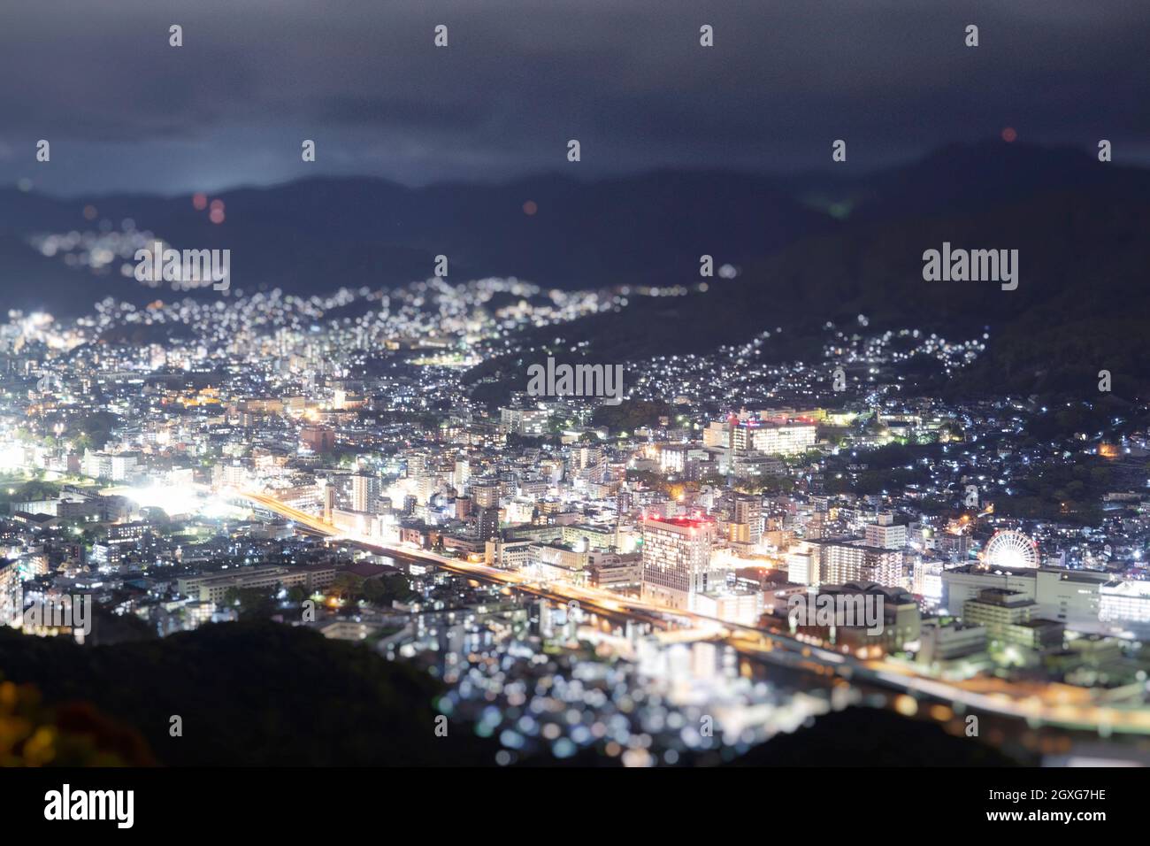 Night view of Nagasaki in Japan from top of mount Inasa Stock Photo - Alamy