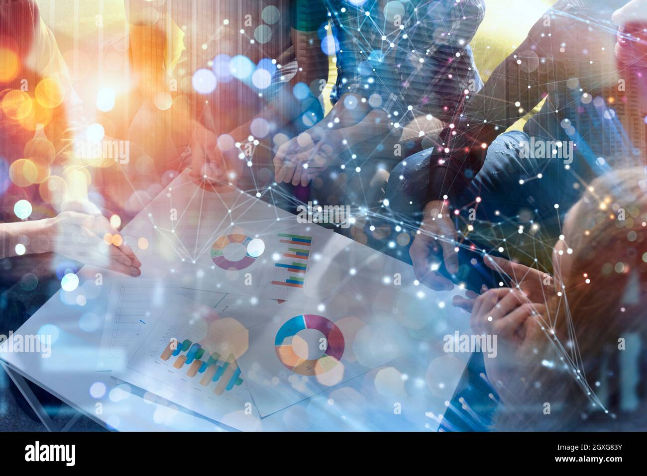 Team of people work together in office. Concept of teamwork and ...