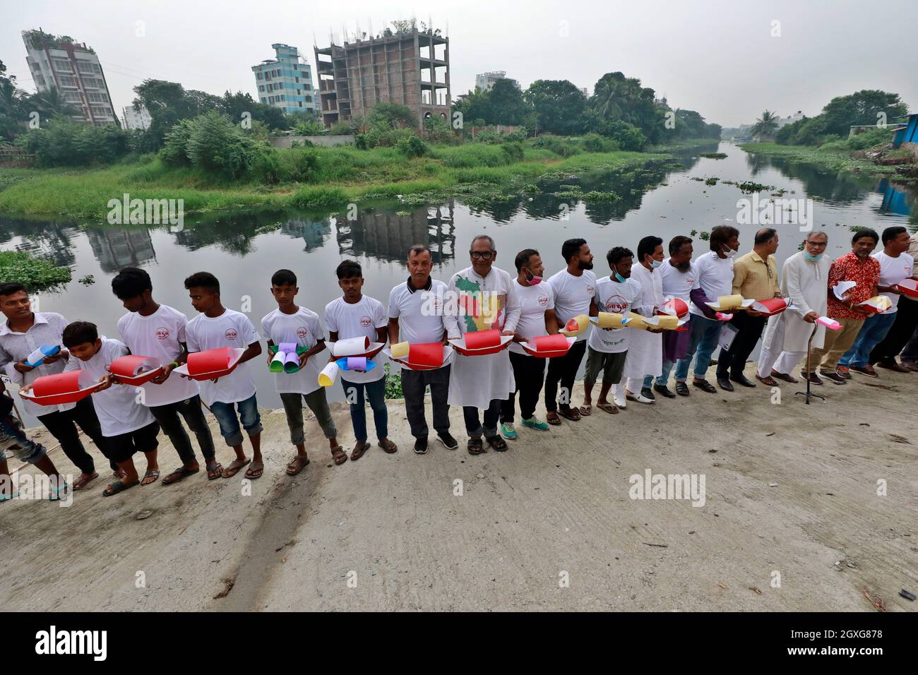 Dhaka, Bangladesh - October 05, 2021: The demand for decontamination of ...