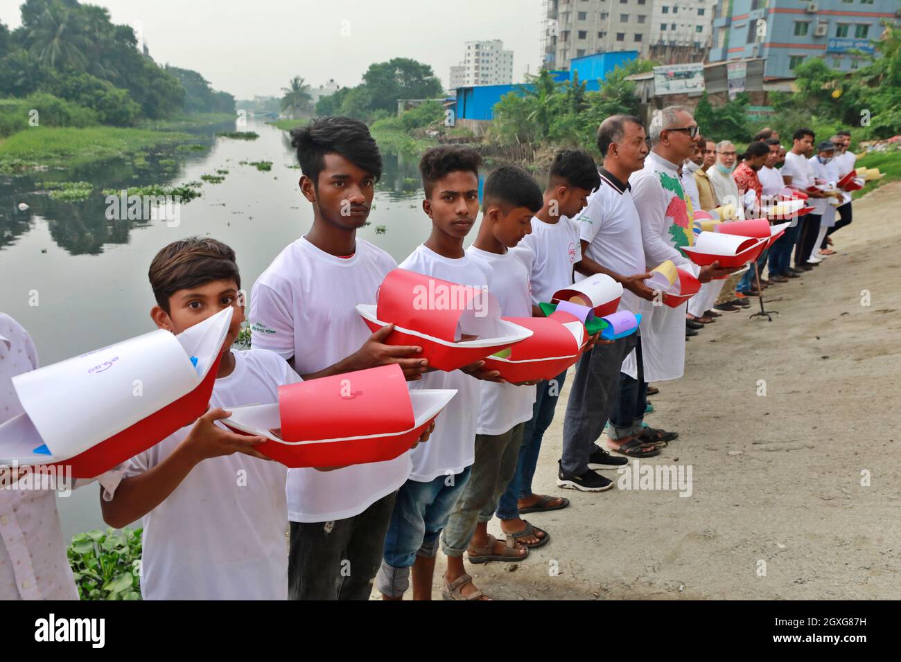 Dhaka, Bangladesh - October 05, 2021: The demand for decontamination of ...